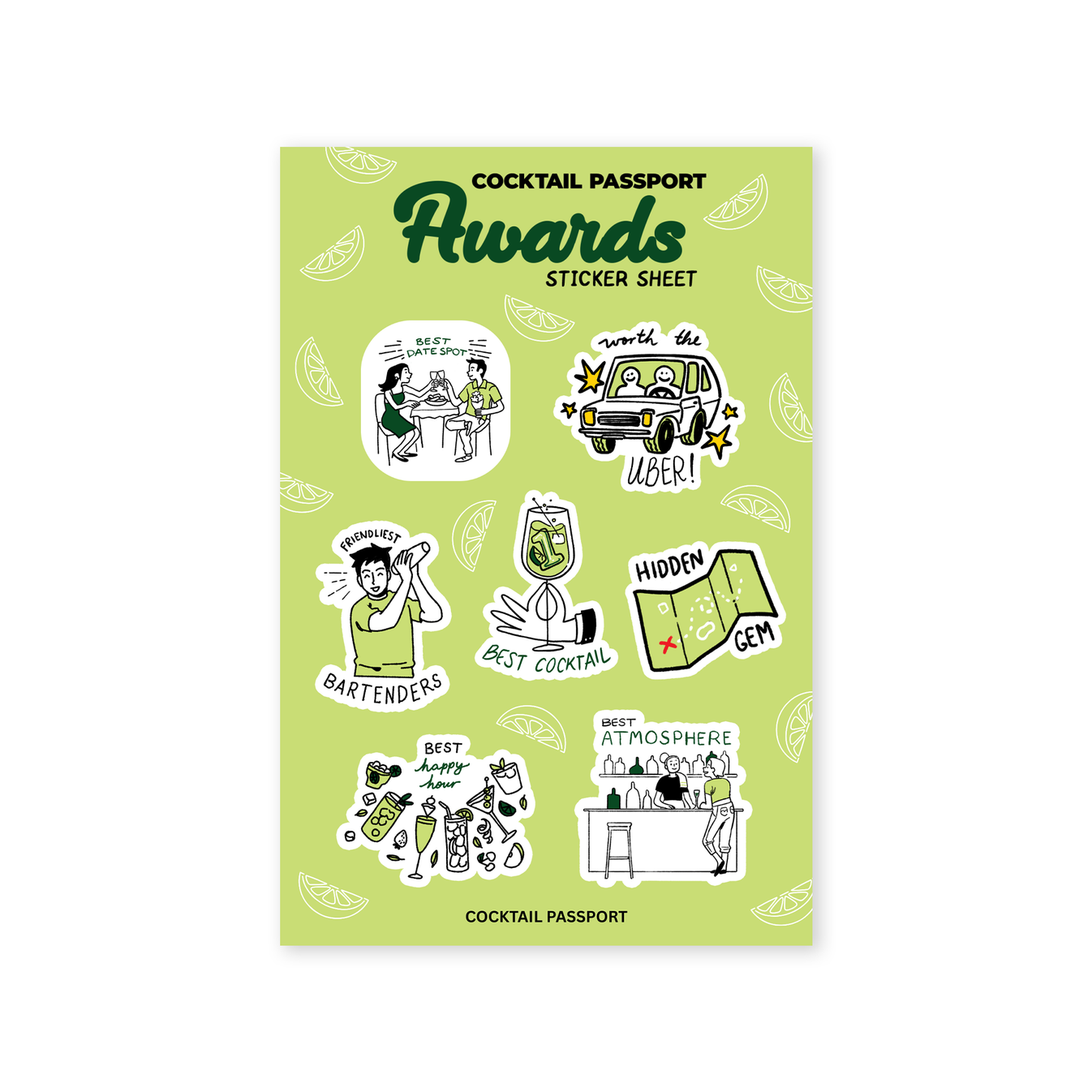Cocktail Awards Sticker Sheet – The Cafe Passport